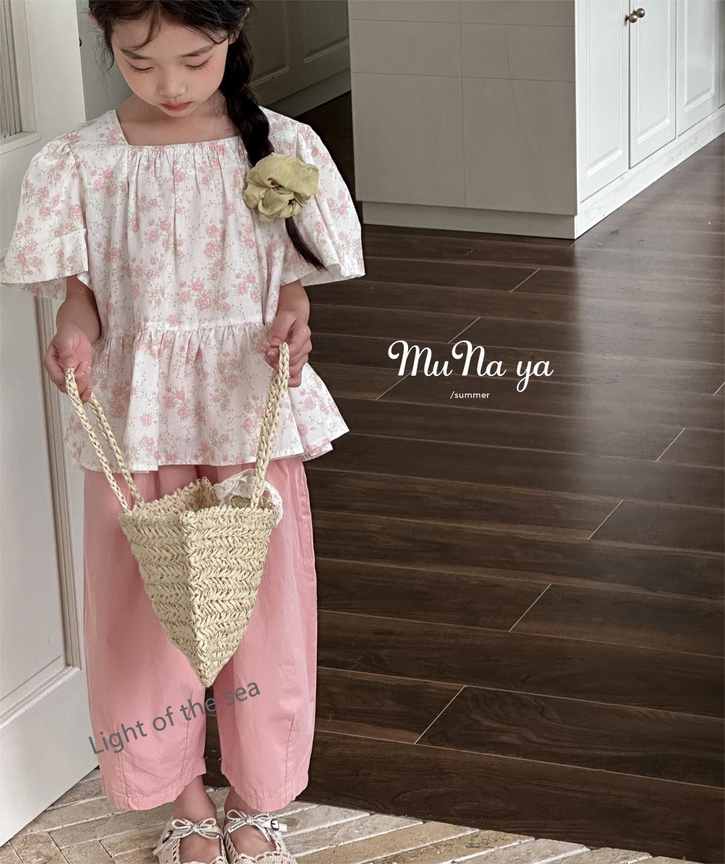 2024夏新作 ベビー服 韓国風子供服 女の子半袖 トップス+ ズボン 2点セット 2色 110cm--150cm 個人事業主 Light of the sea | 卸売・ 問屋・仕入れの専門 ...