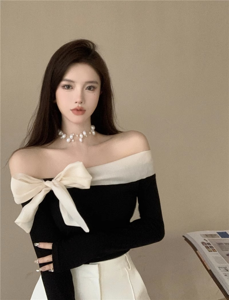 レディース・長袖・ブラウス・オフショルダー・おしゃれ・Tシャツ・トップス S～XL 2色 | 卸売・ 問屋・仕入れの専門サイト【NETSEA】