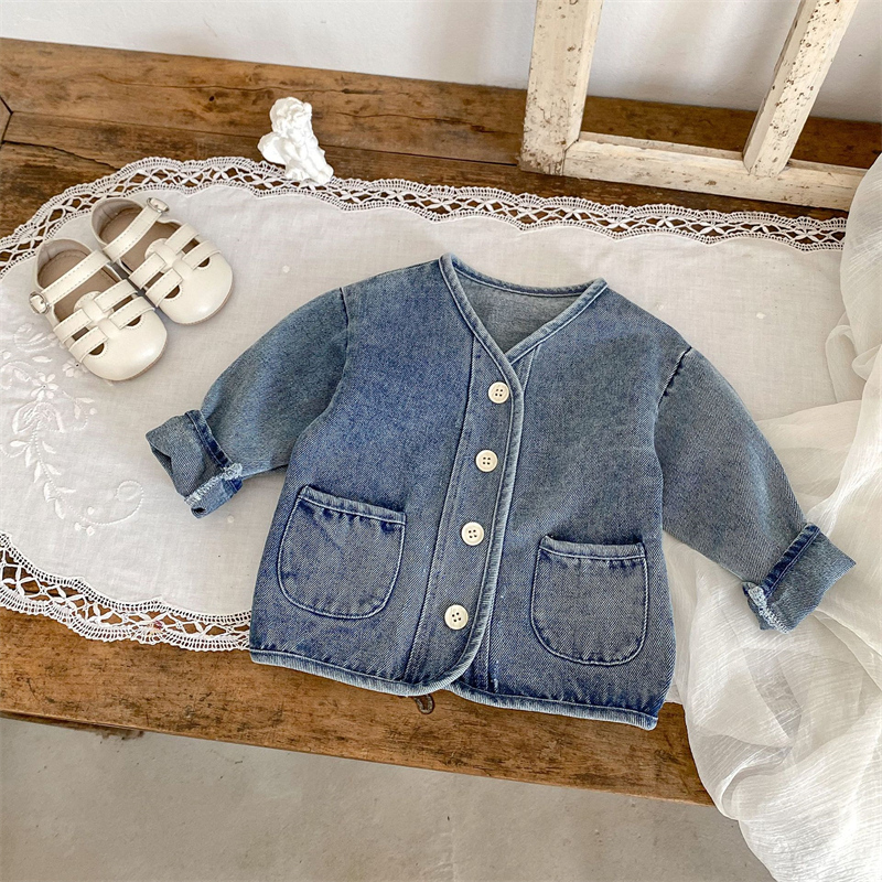 2024秋新作 ベビー服 レトロ デニム ジャケット カジュアル アウター 新生児 トップス おしゃれ ONE MORE 問屋・仕入れ・卸・卸売の専門【仕入れならNETSEA】