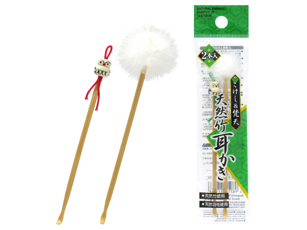 こけし・梵天耳かき2本入（小） 120・90mm 株式会社ニッパン 問屋・仕入れ・卸・卸売の専門【仕入れならNETSEA】