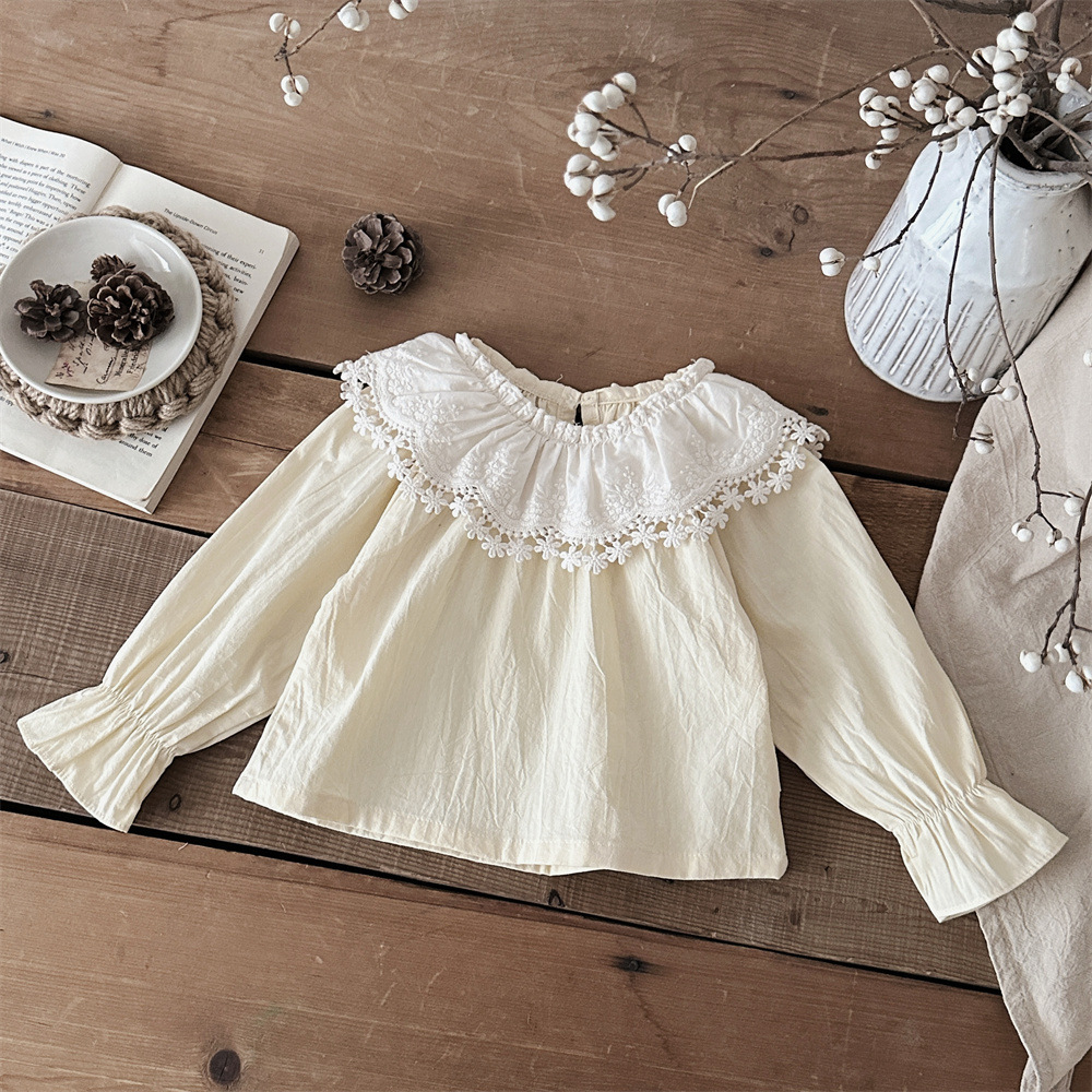 ★BaBy★ 73~100cm ベビーブラウス レース襟トップス 韓国ベビー服 | 卸売・ 問屋・仕入れの専門サイト【NETSEA】