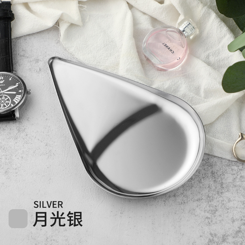 韓国スタイル ステンレスジュエリートレイ 化粧品収納トレイ 水滴型 シルバー【18*10.5cm】 | 卸売・ 問屋・仕入れの専門サイト【NETSEA】