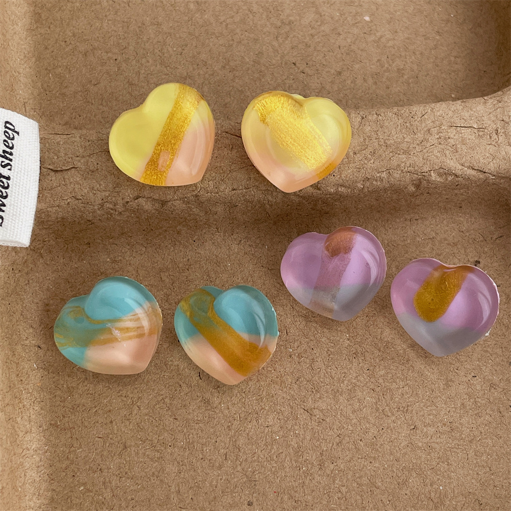 ★Heart★ ミニマルアクセ ハートピアス カラフル デイリー 韓国東大門アクセサリー | 卸売・ 問屋・仕入れの専門サイト【NETSEA】