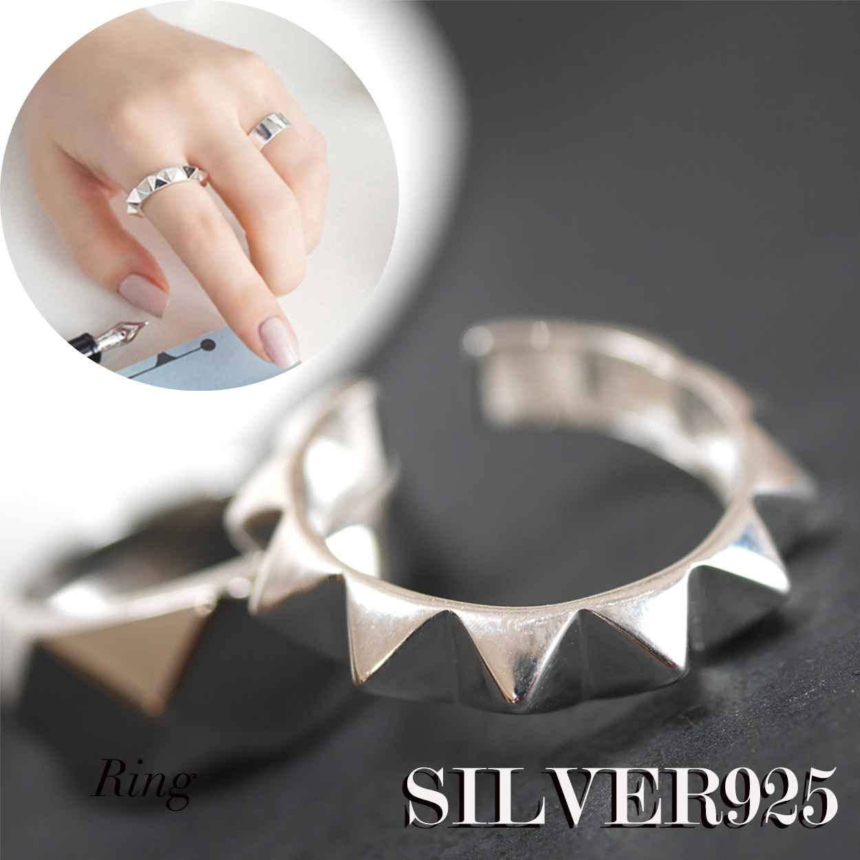 【シルバー925】 巾着付き シルバーアクセサリー リング 指輪 フリーサイズ プチプラ ユニセックス D-69 | 卸売・ 問屋・仕入れの専門サイト【NETSEA】