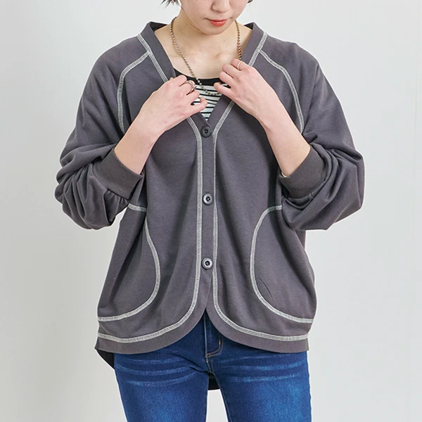 TC裏毛 ラグランビッグカーディガン SS【2025新作】 | 卸売・ 問屋・仕入れの専門サイト【NETSEA】