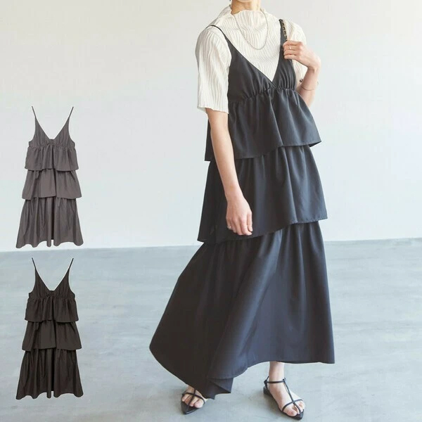 ★フリルティアードキャミワンピース SS Vネック | 卸売・ 問屋・仕入れの専門サイト【NETSEA】