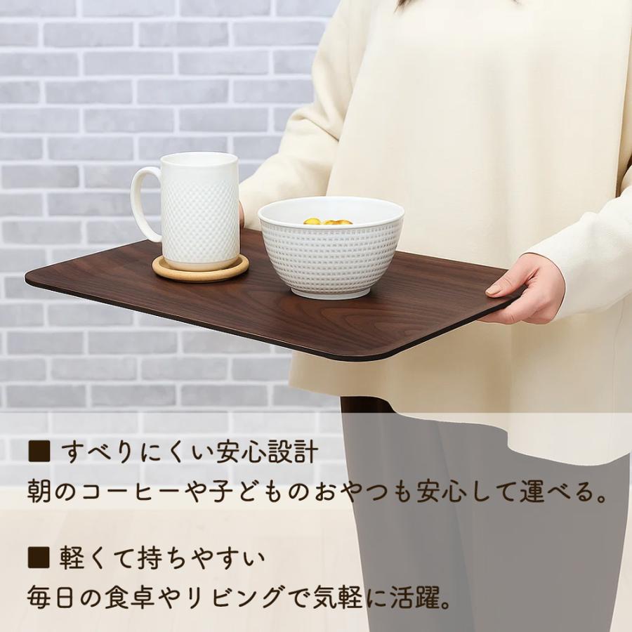 ノンスリップトレー/安定抜群/木目/滑り止め加工/食器トレー/竹素材滑りにくいトレー/配膳盆/トレーL | 卸売・ 問屋・仕入れの専門サイト【NETSEA】