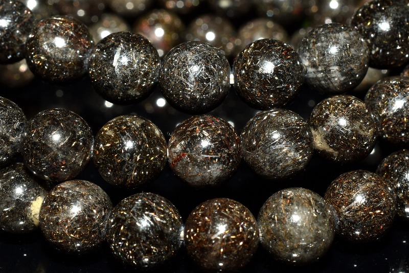 濃密内包 ブラックブロンズルチルクォーツ 7.5mm ブレスレット 1個売り _BG6096-75 | 卸売・ 問屋・仕入れの専門サイト【NETSEA】