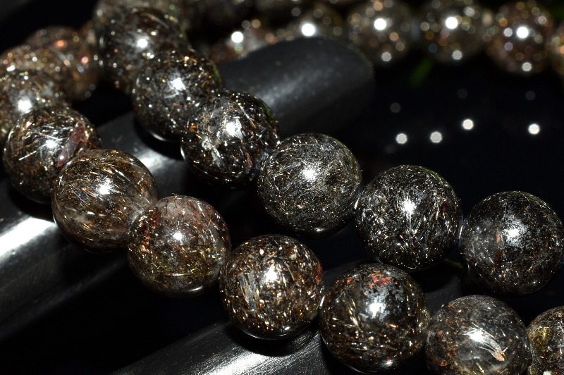 濃密内包 ブラックブロンズルチルクォーツ 7.5mm ブレスレット 1個売り _BG6096-75 | 卸売・ 問屋・仕入れの専門サイト【NETSEA】