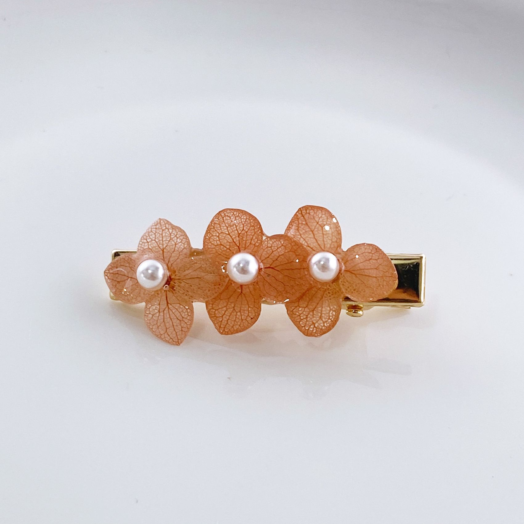 ハンドメイドヘアアクセサリー 本物の花バレッタ バンスクリップ ヘアクリップ JS-65 | 卸売・ 問屋・仕入れの専門サイト【NETSEA】