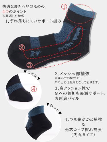 ASHITOMO WORKING SOCKS ムレ対策ソックス 先丸クルー25-27cm2足組カラー SWMC-C12 | 卸売・ 問屋・仕入れの専門サイト【NETSEA】