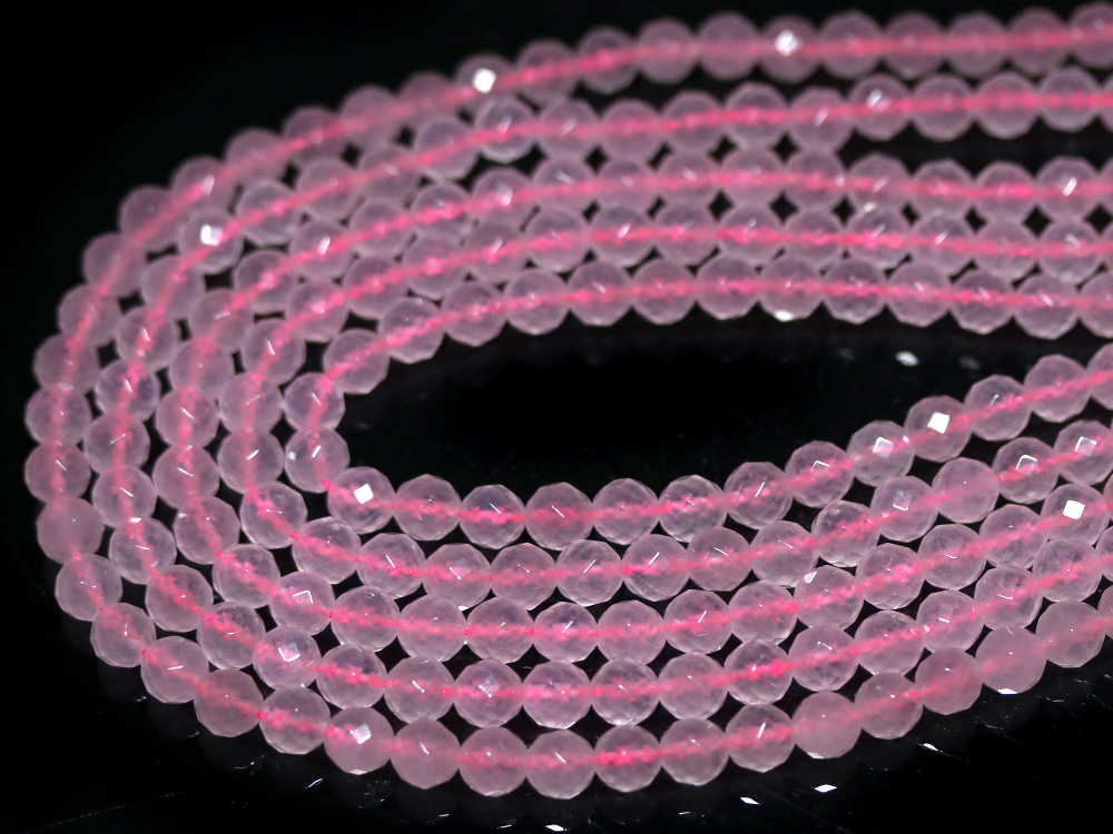 【カットビーズ】ローズクォーツ (2A) 64面カット 8mm 天然石卸のストーンキャッスル | 卸売・ 問屋・仕入れの専門サイト【NETSEA】