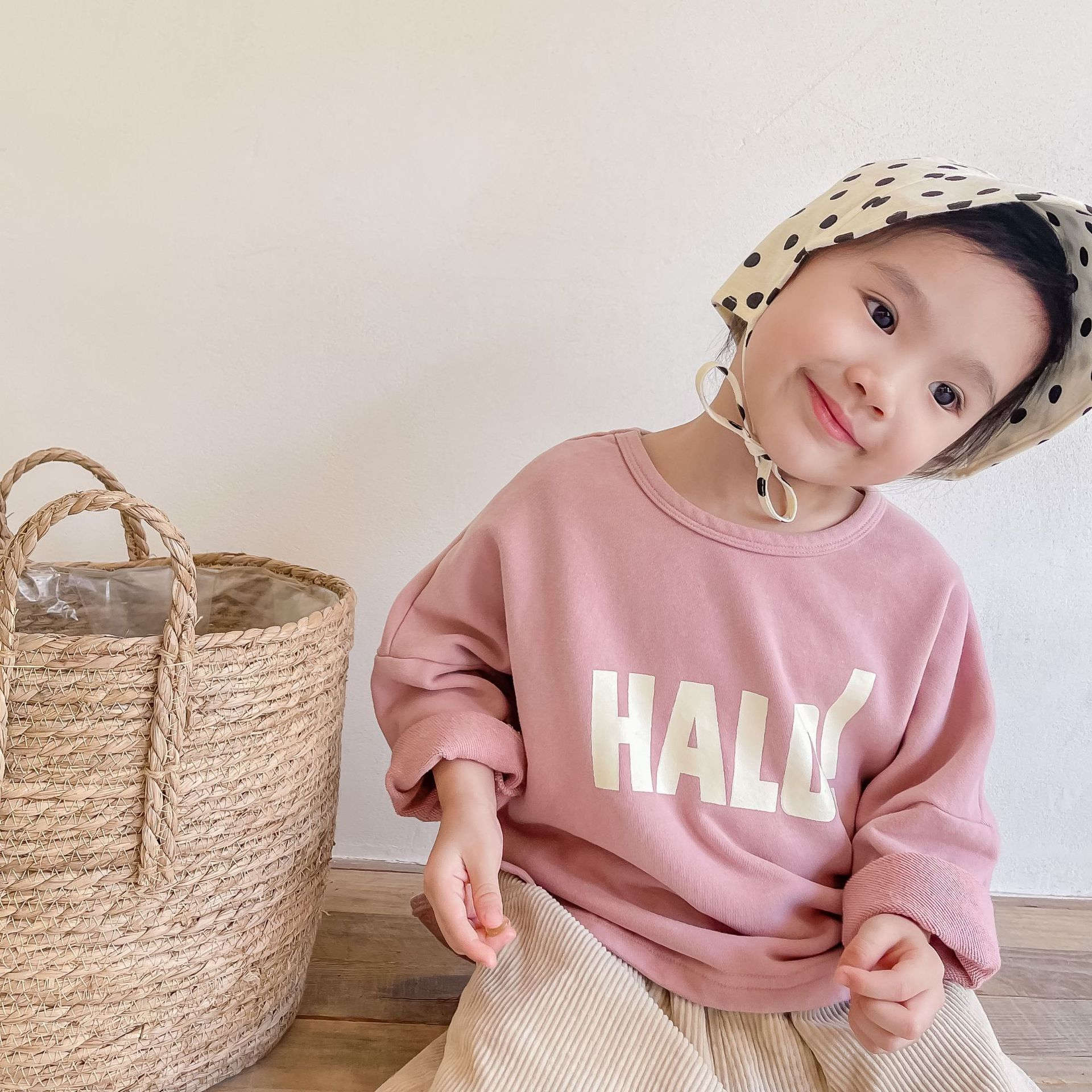 2023春新作 韓国風子供服 キッズ服 トップス 長袖 Tシャツ 男女兼用 2色 80-130cm LENA 問屋・仕入れ・卸・卸売の専門【仕入れならNETSEA】