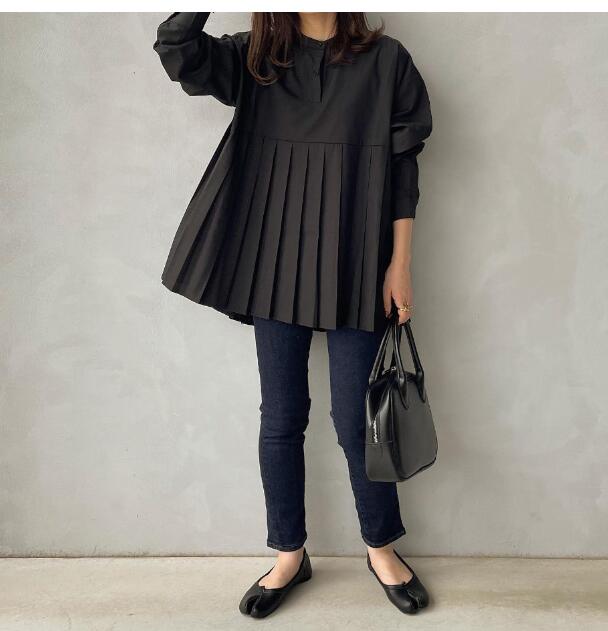 韓国風パーカー レディース トップス シャツ 長袖 ギャザー タックブラウス パーカー TGB株式会社 問屋・仕入れ・卸・卸売の専門【仕入れならNETSEA】