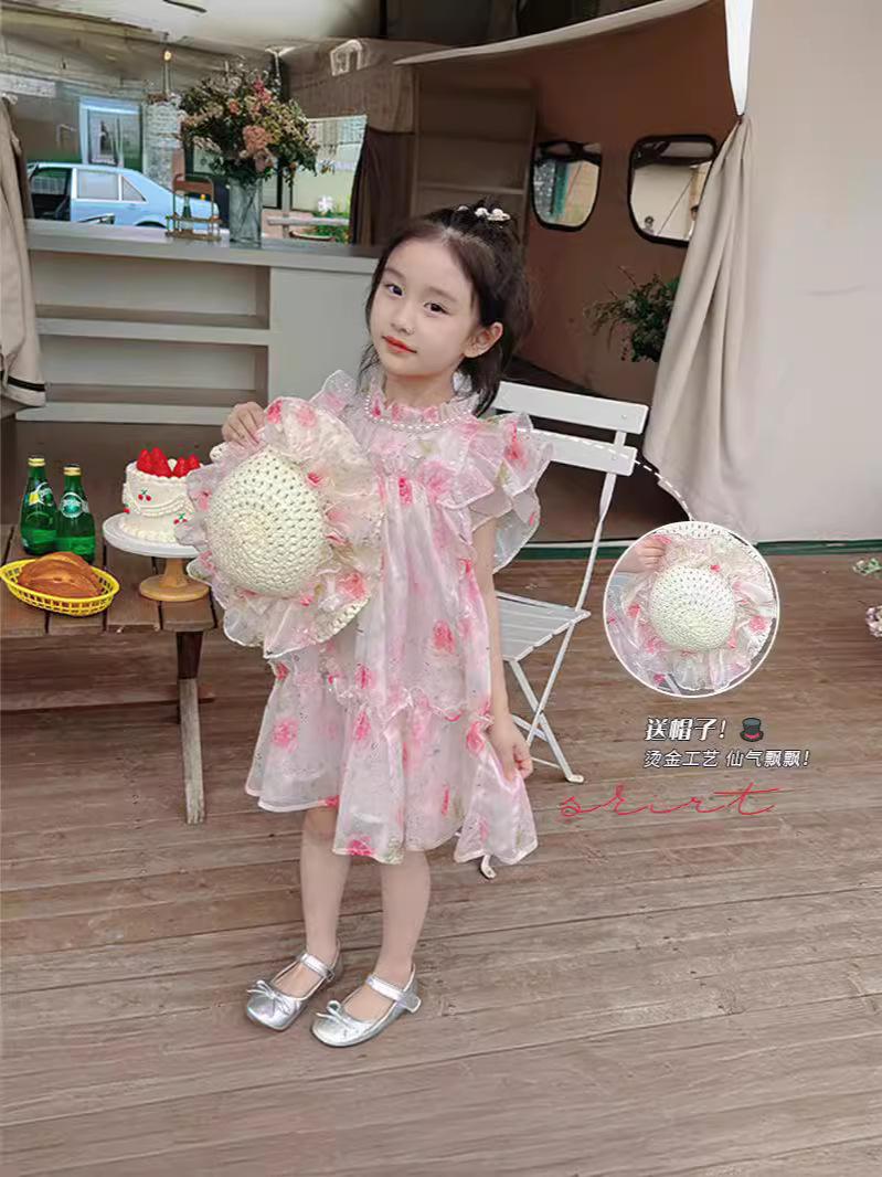 2024夏新作 韓国風子供服 キッズ服 トップス おしゃれ 半袖 ワンピース 90-150cm LENA | 卸売・ 問屋・仕入れの専門サイト【NETSEA】