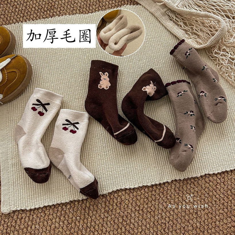 2024新作 秋冬 韓国風子供服 キッズ靴下 厚い ソックス 子供靴下 LENA | 卸売・ 問屋・仕入れの専門サイト【NETSEA】