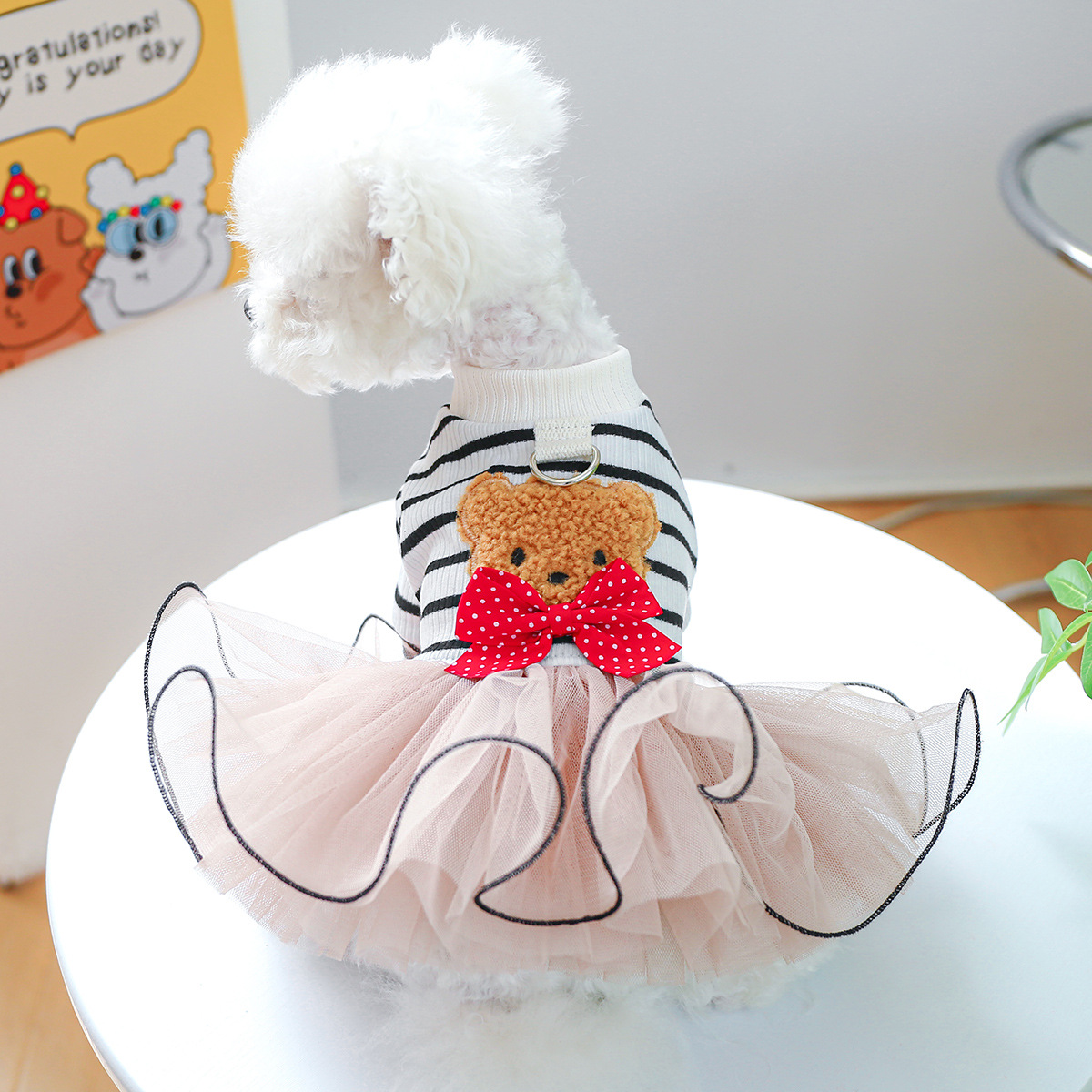 新作 熊 クマさん ワンピース 犬服 ドッグウエア 犬 猫 猫服 ペット ペット用品（XS-XL） 清河テック 株式会社 問屋・仕入れ・卸・卸売の専門【仕入れならNETSEA】