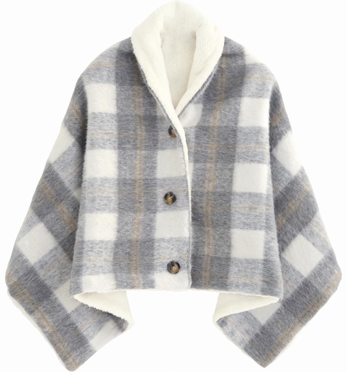 【8月下旬発売予定】3wayブランケット オーバーチェック GY 73926 雑貨のFULTAC（フルタック） 問屋・仕入れ・卸・卸売の専門【仕入れならNETSEA】