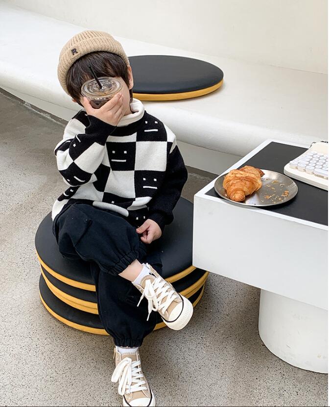 秋冬新作 ★男の子ニットトップ★ファッションプルオーバーセーター★ 裏毛付きセーター90-150 株式会社 サンライフ 問屋・仕入れ・卸・卸売の専門【仕入れならNETSEA】