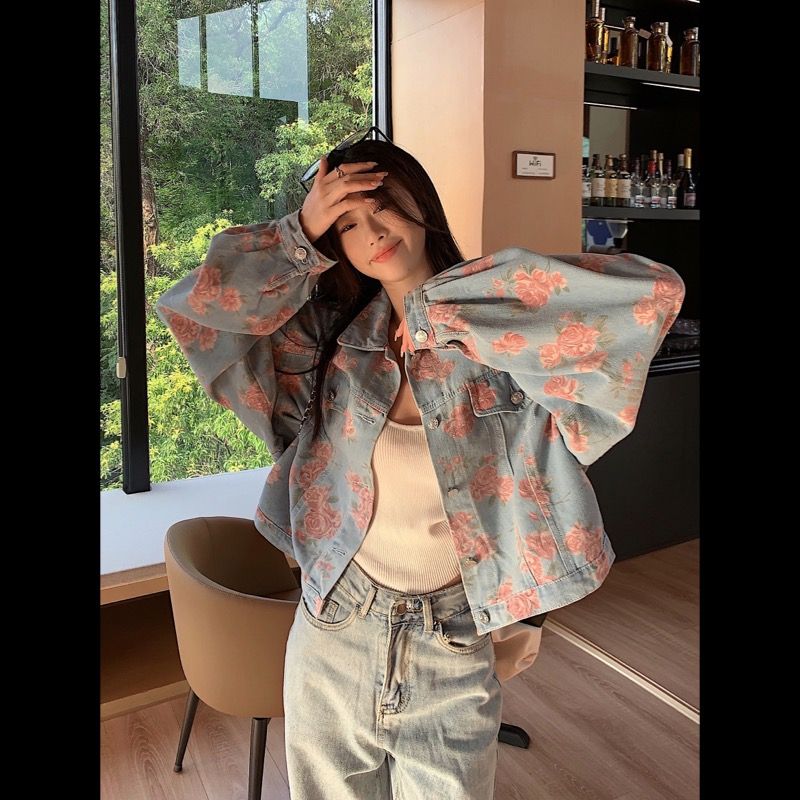 トップス アウター ジャケット デニムジャケット Gジャン プリント レディース 合同会社 Jams 問屋・仕入れ・卸・卸売の専門【仕入れならNETSEA】