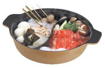 贅の頂(ぜいのいただき) IH対応仕切り2食鍋26cm 4788 | 卸売・ 問屋・仕入れの専門サイト【NETSEA】