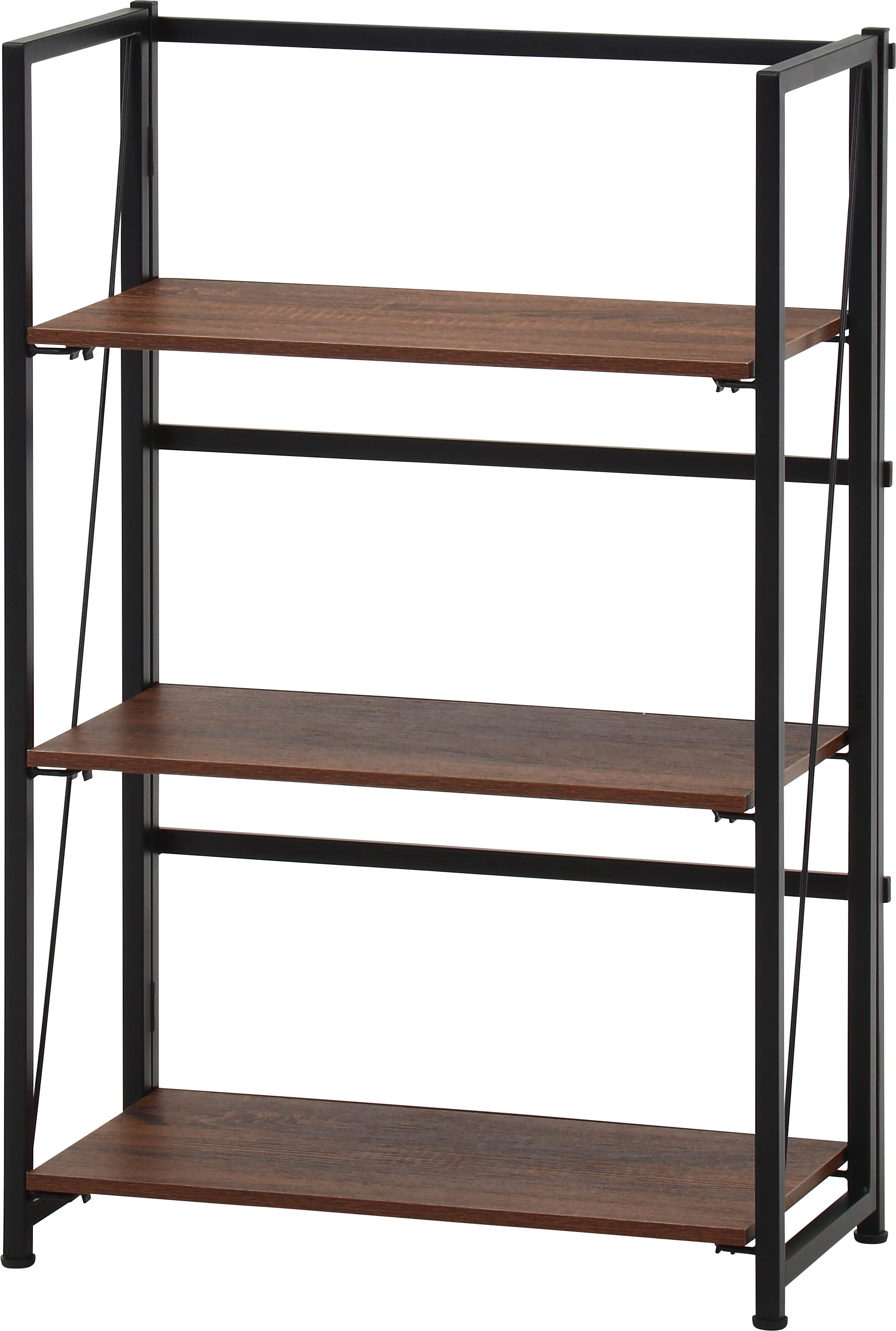 折りたたみシェルフ アロン3段 BR | 卸売・ 問屋・仕入れの専門サイト【NETSEA】