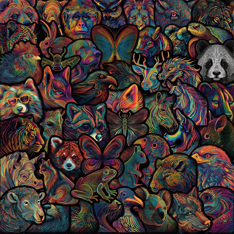 50枚 色付きのライン 動物ステッカー 防水 シール DIY ギター 装飾ステッカー MUGI 優品 | 卸売・ 問屋・仕入れの専門サイト【NETSEA】