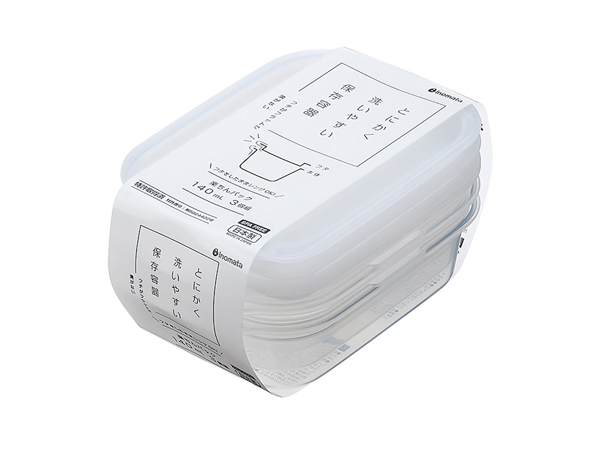 楽ちんパック 角型140ml 3個組 クリアーW 株式会社ニッパン 問屋・仕入れ・卸・卸売の専門【仕入れならNETSEA】