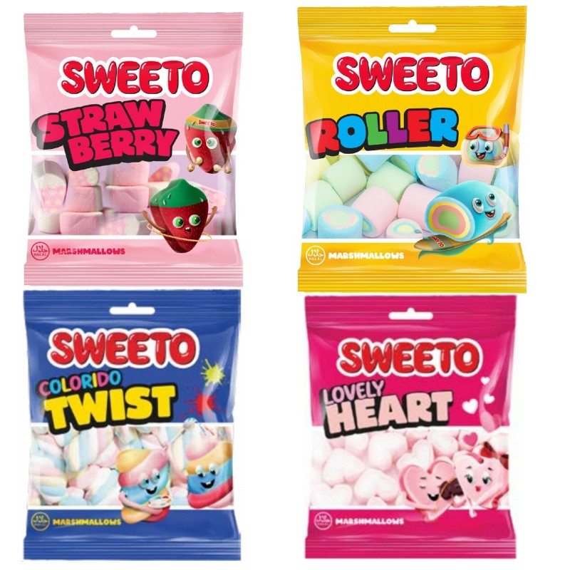 新商品 SWEETOマシュマロ 30g レインボーローラー ラブリーハート コロリドツイスト ピンク&ホワイト | 卸売・ 問屋・仕入れの専門サイト【NETSEA】