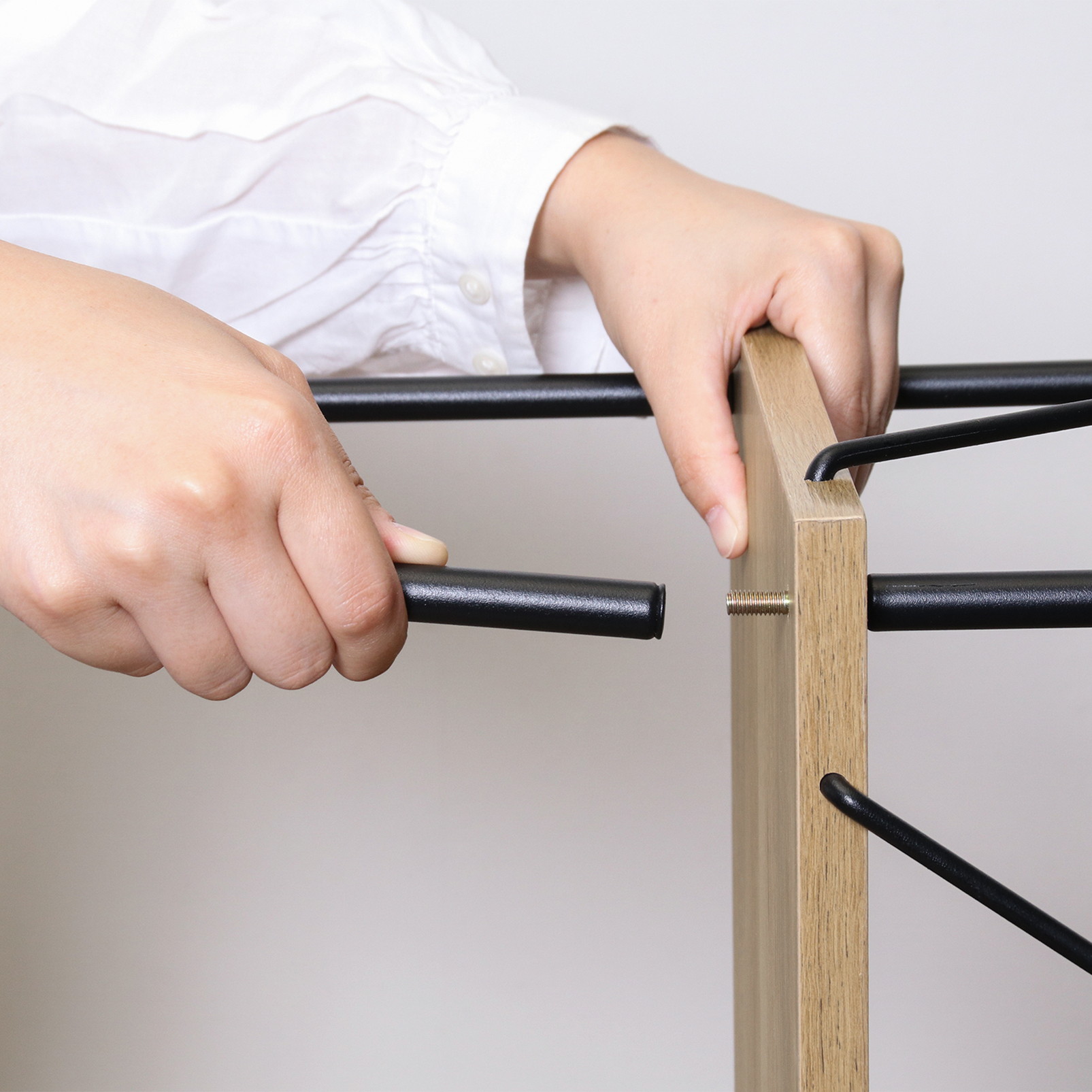 EZBOツイストロック オープンラック3段 オークナチュラル 不二貿易株式会社 問屋・仕入れ・卸・卸売の専門【仕入れならNETSEA】