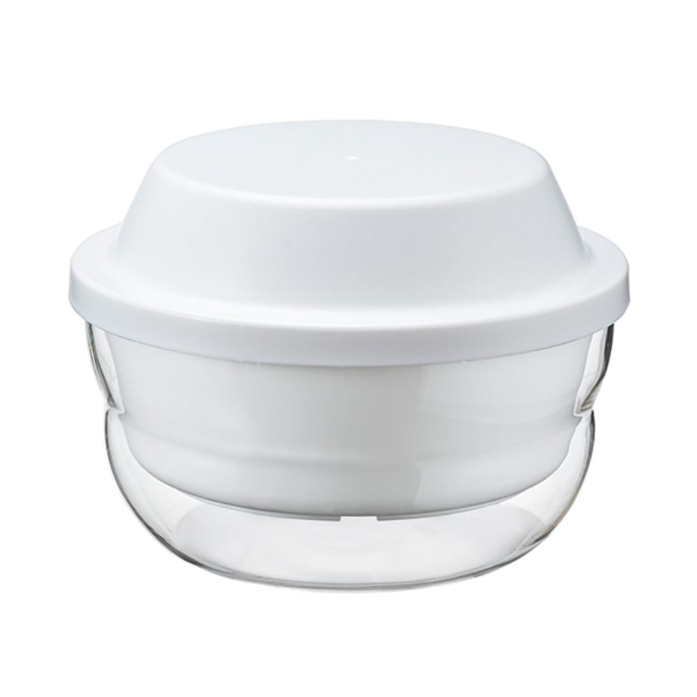 HARIO (ハリオ) ガラスのレンジ蒸し器 1200ml ホワイト 中山福 株式会社 問屋・仕入れ・卸・卸売の専門【仕入れならNETSEA】