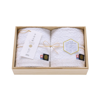 (テキスタイル)今治小町 白無垢II 木箱入 タオルセット (TIK3004201) 株式会社 藤田商店 問屋・仕入れ・卸・卸売の専門【仕入れならNETSEA】