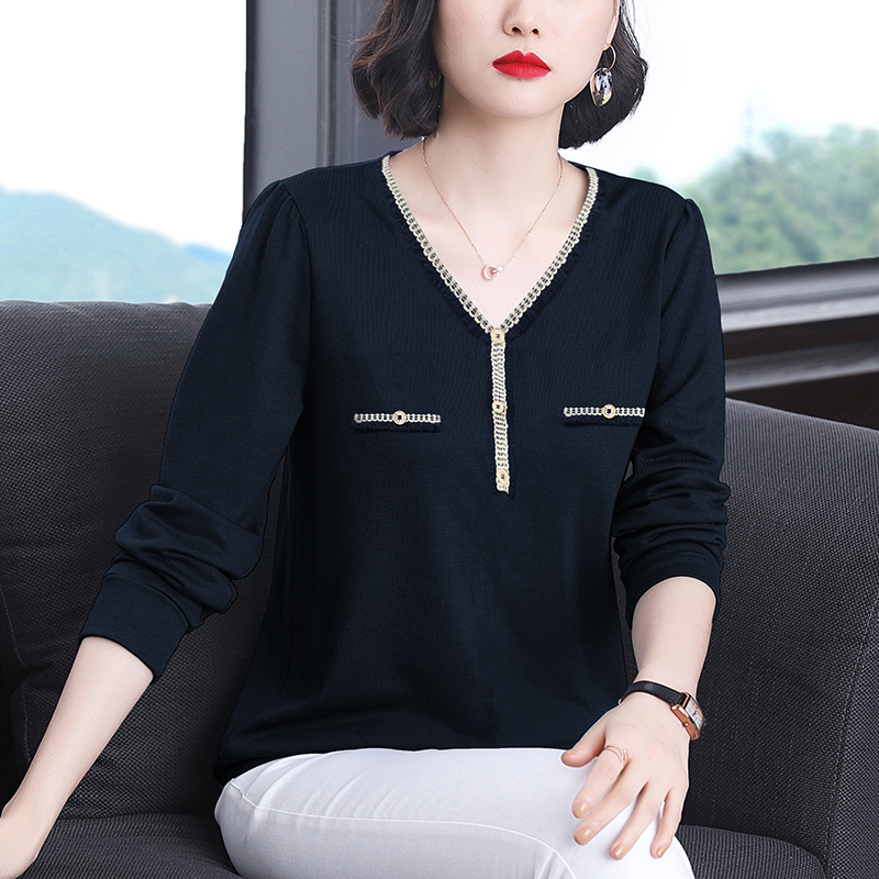 初回送料無料 Vネック上着 長袖Tシャツ ニットプルオーバーブラウス オシャレなトップス Sommy 株式会社 問屋・仕入れ・卸・卸売の専門【仕入れならNETSEA】