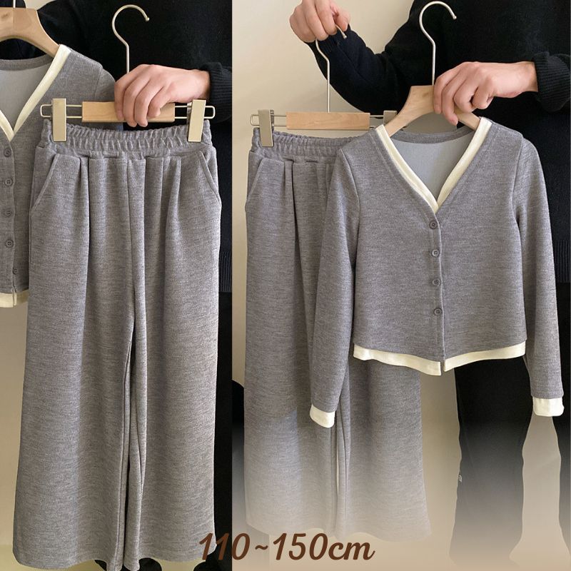 ★Girls★ 子供服 90~150cm キッズカーディガン＋パンツ 上下セット 韓国キッズファッション 合同会社ジェオンシー | 卸売・ 問屋・仕入れの専門サイト【NETSEA】
