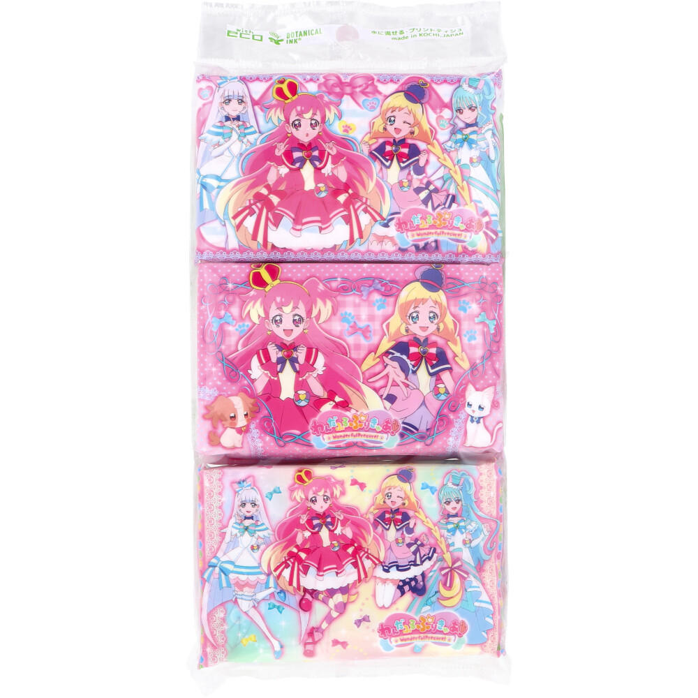 [廃盤]水に流せるプリントティシュ わんだふるぷりきゅあ！ 16枚(8組)×6個入 | 卸売・ 問屋・仕入れの専門サイト【NETSEA】
