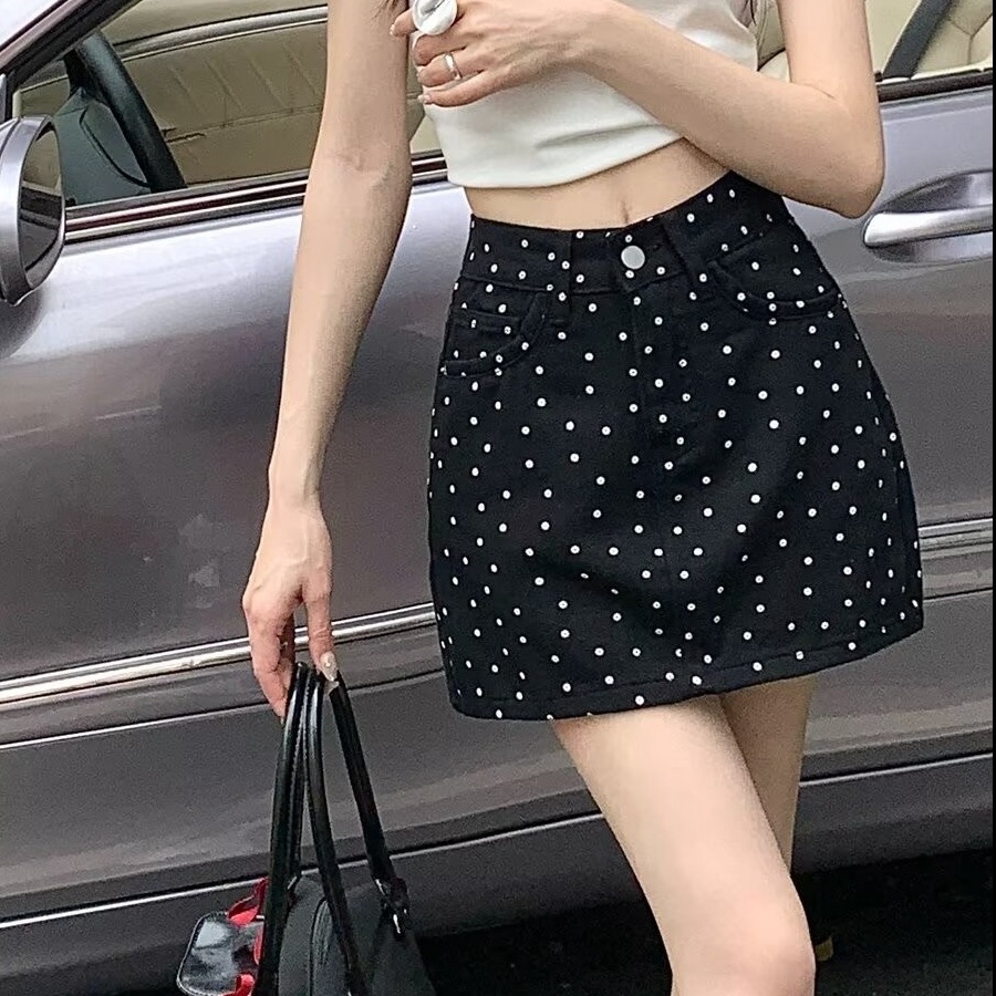 【予約223725】大きいサイズ春夏 韓国 カレッジ風 トオフ カジュアル水玉 デニムスカート M ~6L | 卸売・ 問屋・仕入れの専門サイト【NETSEA】