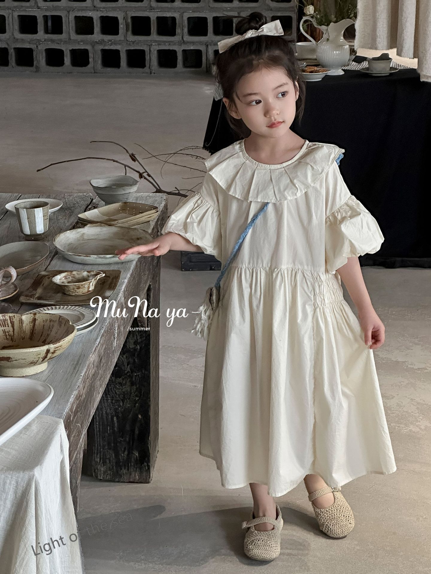 2024夏新作 ベビー服 韓国風子供服 女の子 半袖 ワンピース2色 110cm--150cm 個人事業主 Light of the sea 問屋・仕入れ・卸・卸売の専門【仕入れならNETSEA】