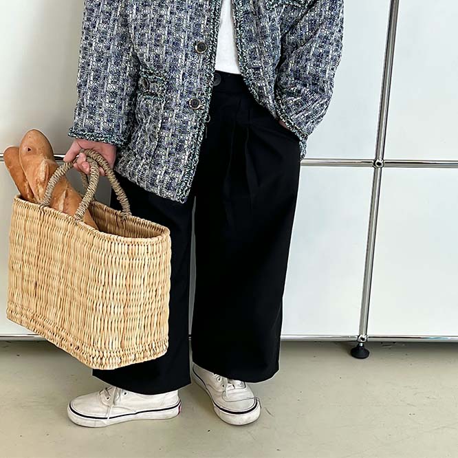 【24H即納 顧客直送可！】スーツズボン★カジュアル★黒★ワイドパンツ SNIFF JAPAN 子供服 問屋・仕入れ・卸・卸売の専門【仕入れならNETSEA】