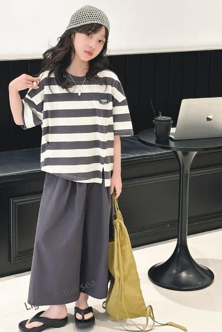 2024夏新作 ベビー服 韓国風子供服 女の子半袖 トップス+ズボン 2点セット 2色 120cm--170cm | 卸売・ 問屋・仕入れの専門サイト【NETSEA】