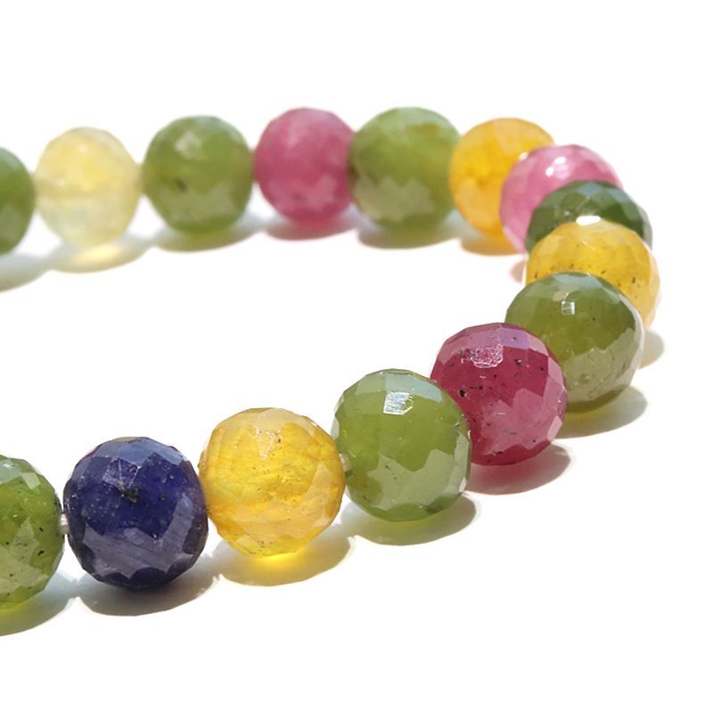 ブレス MIXサファイア＜スリランカ産＞ カット 約8mm パワーストーン 天然石 | 卸売・ 問屋・仕入れの専門サイト【NETSEA】