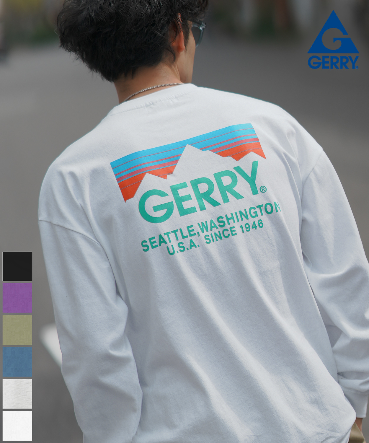 【GERRY】別注カラーボックスロゴ長袖Tシャツ | 卸売・ 問屋・仕入れの専門サイト【NETSEA】