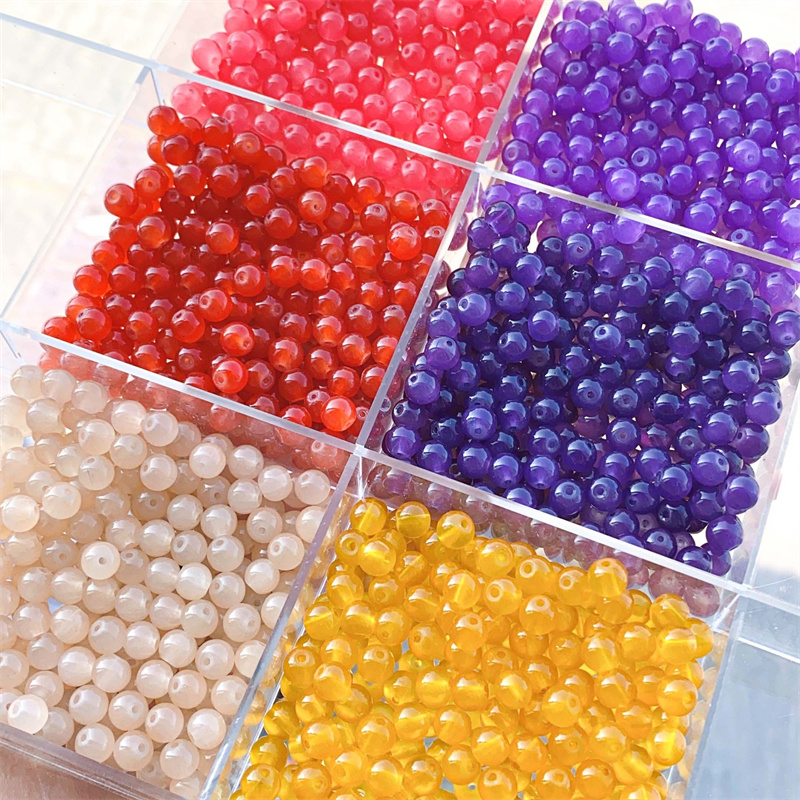 8mm ガラス ビーズ 穴ありデコパーツDIY ビーズ デコ素材 手芸材料 チェーンパーツ アクセサリーパーツ WAYOMALL | 卸売・ 問屋・仕入れの専門サイト【NETSEA】