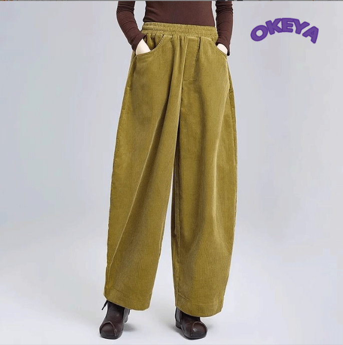 2025年春新作 レディース服 ロングパンツ ワイドパンツ テーパードパンツ コ一デュロイ S#-4XL# | 卸売・ 問屋・仕入れの専門サイト【NETSEA】