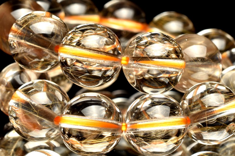 【1点物】透明度抜群スモーキー ゴールドタイチンルチルクォーツ 9.5mm ブレスレット _M3530 株式会社 SEKIKON | 卸売・ 問屋・仕入れの専門サイト【NETSEA】