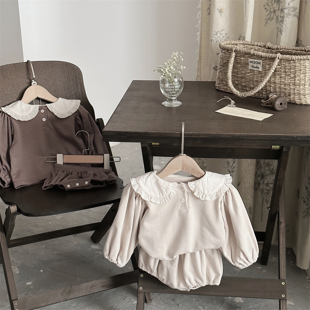 ★BaBy★ 66~90cm ベビートレーナー＋パンツ フリルスウェットセット 韓国ベビー服 合同会社ジェオンシー | 卸売・ 問屋・仕入れの ...