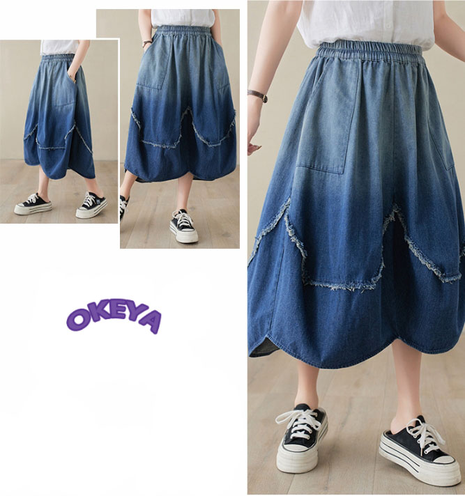 2025年春新作 レディース服 ボトムス スカート Aライン カジュアル デニム グラデーション M#-2XL# | 卸売・ 問屋・仕入れの専門サイト【NETSEA】