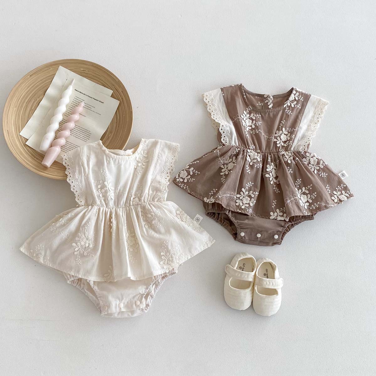 ★BaBy★ 66~90cm ベビーロンパース レースノースリブオールインワン 韓国ベビー服 | 卸売・ 問屋・仕入れの専門サイト【NETSEA】