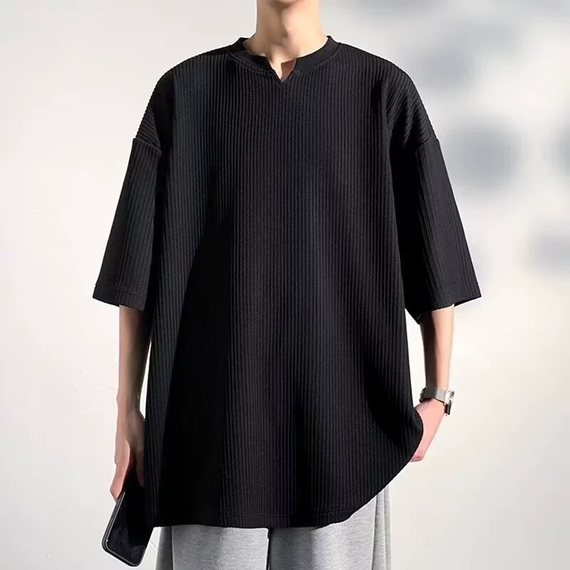 2025春夏メンズ服 シンプル おしゃれ Tシャツ トップス ゆったり インナーシャツ 2色展開[M~3XL] | 卸売・ 問屋・仕入れの専門サイト【NETSEA】