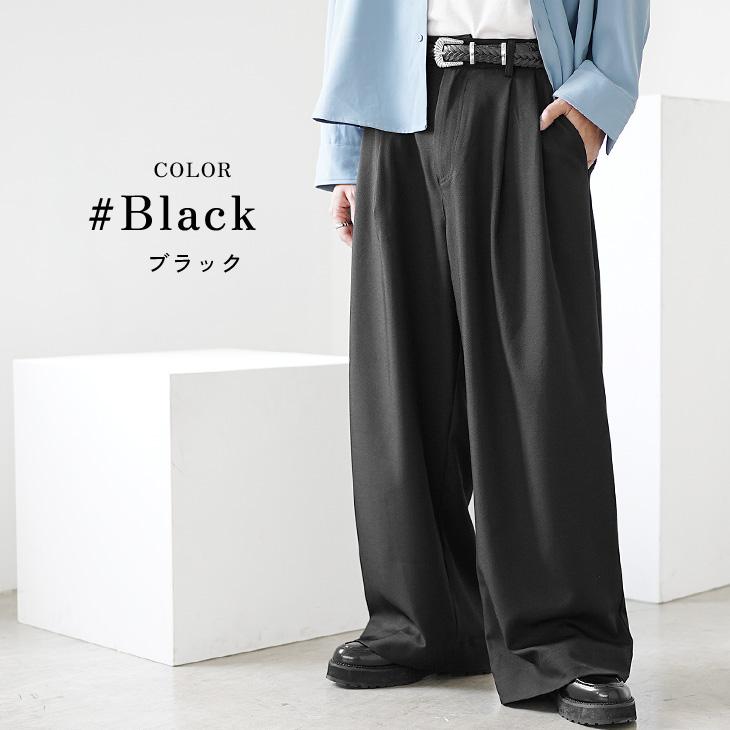 【2025年春の新作】タック ワイドシルエット スラックス パンツ／MinoriTY | 卸売・ 問屋・仕入れの専門サイト【NETSEA】