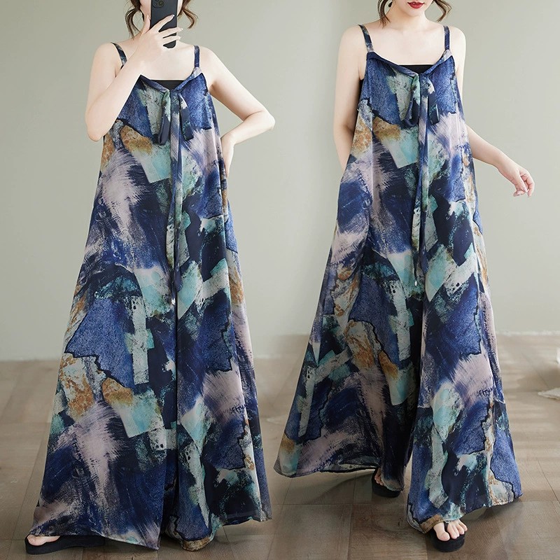 2025春夏レディース服 シンプル おしゃれ ロングワンピース 韓国風 優雅 気質 ロングスカート[M~2XL] | 卸売・ 問屋・仕入れの専門サイト【NETSEA】